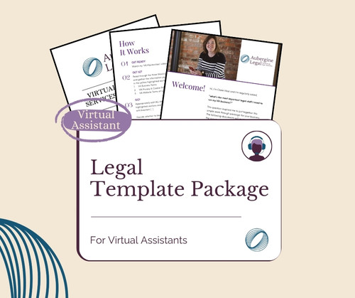 Virtual Assistant Legal Template Package | Aubergine Legal Limi