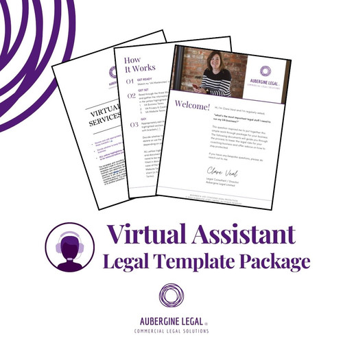 Virtual Assistant Legal Template Package | Aubergine Legal Limi