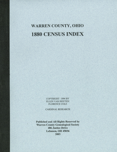 1880 U.S. Federal Census for Warren County, Ohio | WCGSOHIO