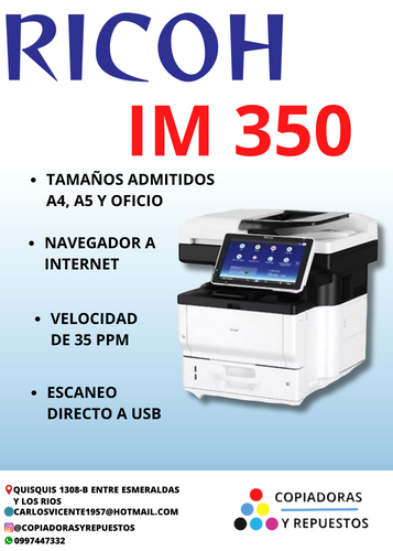 RICOH IM 350 | Copiadorasyrepuestos