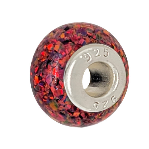 European Cremation Ash and Opal Bead OP15 | Cremation Creations