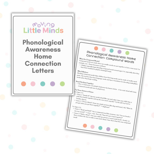Phonological Awareness Home Connection Letters | Moving Little Minds