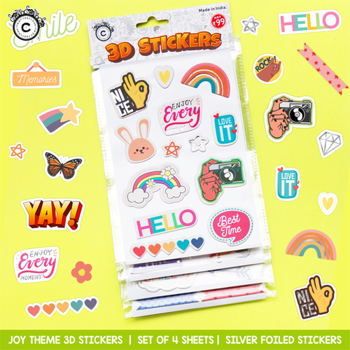 3D Stickers Set- Joy Theme | Craftastique