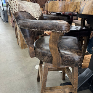 Custom Rustic Bar Stools | Bison Creek Interiors