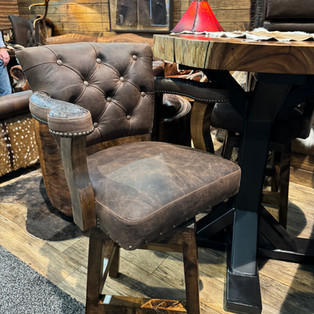 Custom Rustic Bar Stools | Bison Creek Interiors