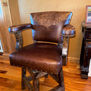 Custom Rustic Bar Stools | Bison Creek Interiors