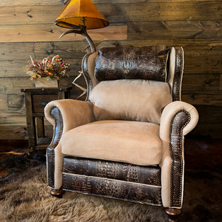 Custom Western Rustic Leather Recliners | Bison Creek