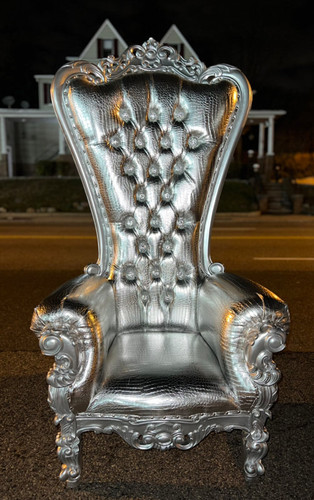 All Silver Throne | Party Rental Eqpt LL