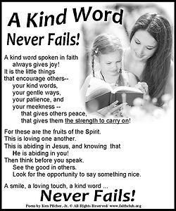 A Kind Word Never Fails! | Faithclub.org