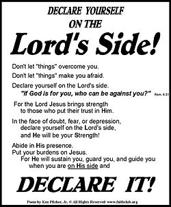 DECLARE Yourself On The Lord's Side! | Faithclub.org