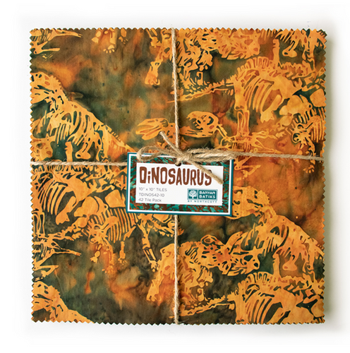 Dinosaur Batik 10" Squares | Hollis Threads