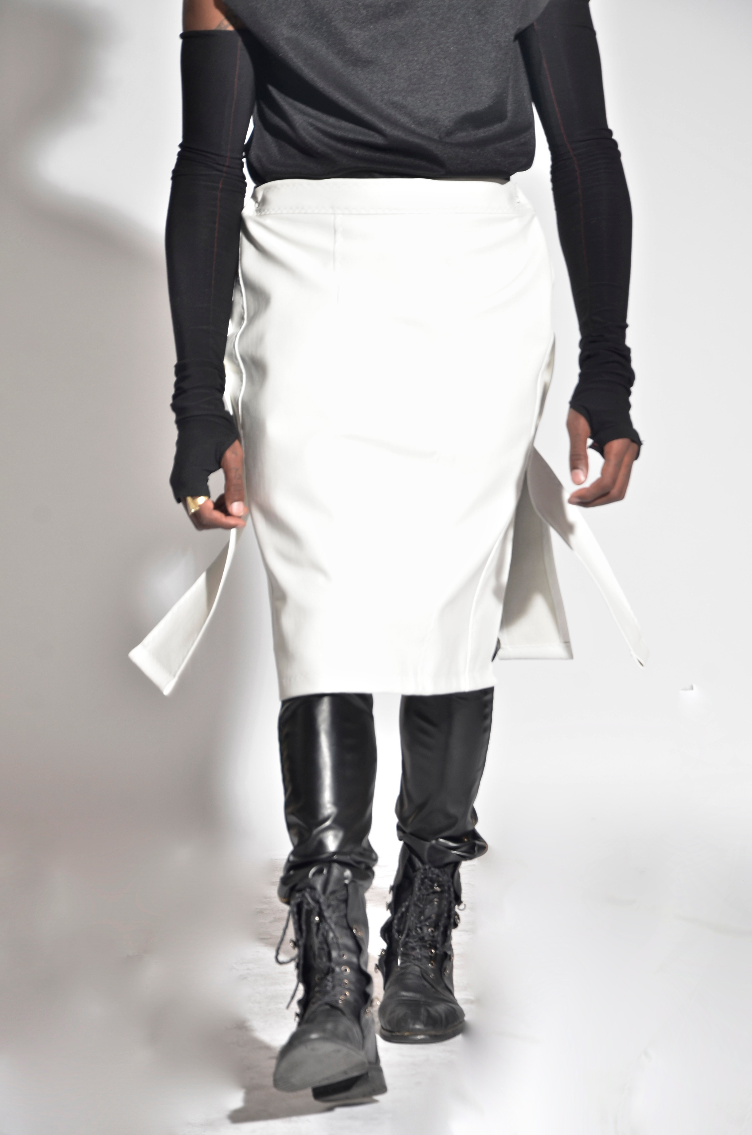 white-croc-embossed-kilt