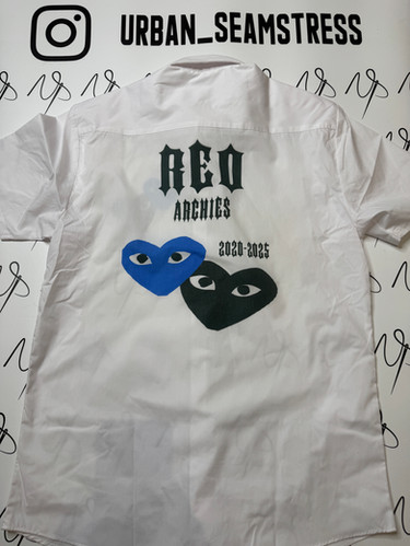 Blue CDG Heart Trapstar Font Personalised Class of 25 Leavers Shirt ...