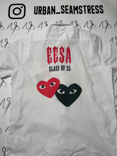 CDG Heart Trapstar Font Personalised Class of 25 Leavers Shirt - Name ...