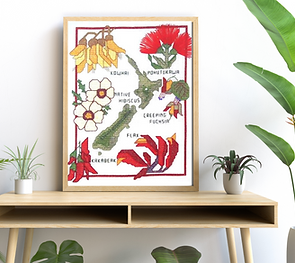 Cross stitch and felt patterns/New Zealand/ Cherry Parker