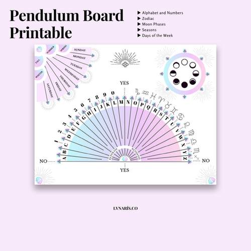 Prism, Lunar Pendulum, Dowsing Board Printable | Into The Mystic
