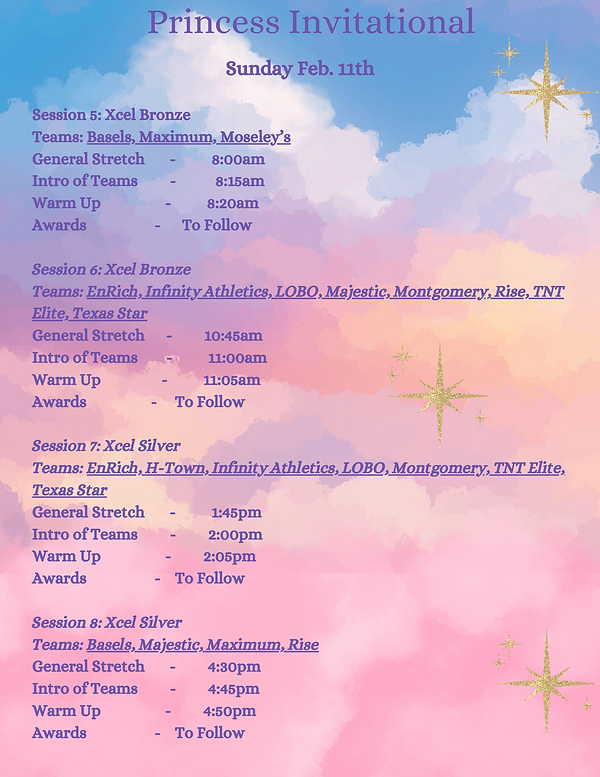 Princess Schedule | Mysite