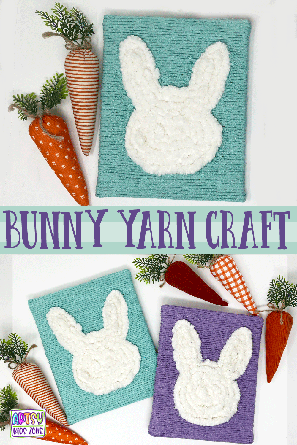 Bunny Yarn Crafts For Kids