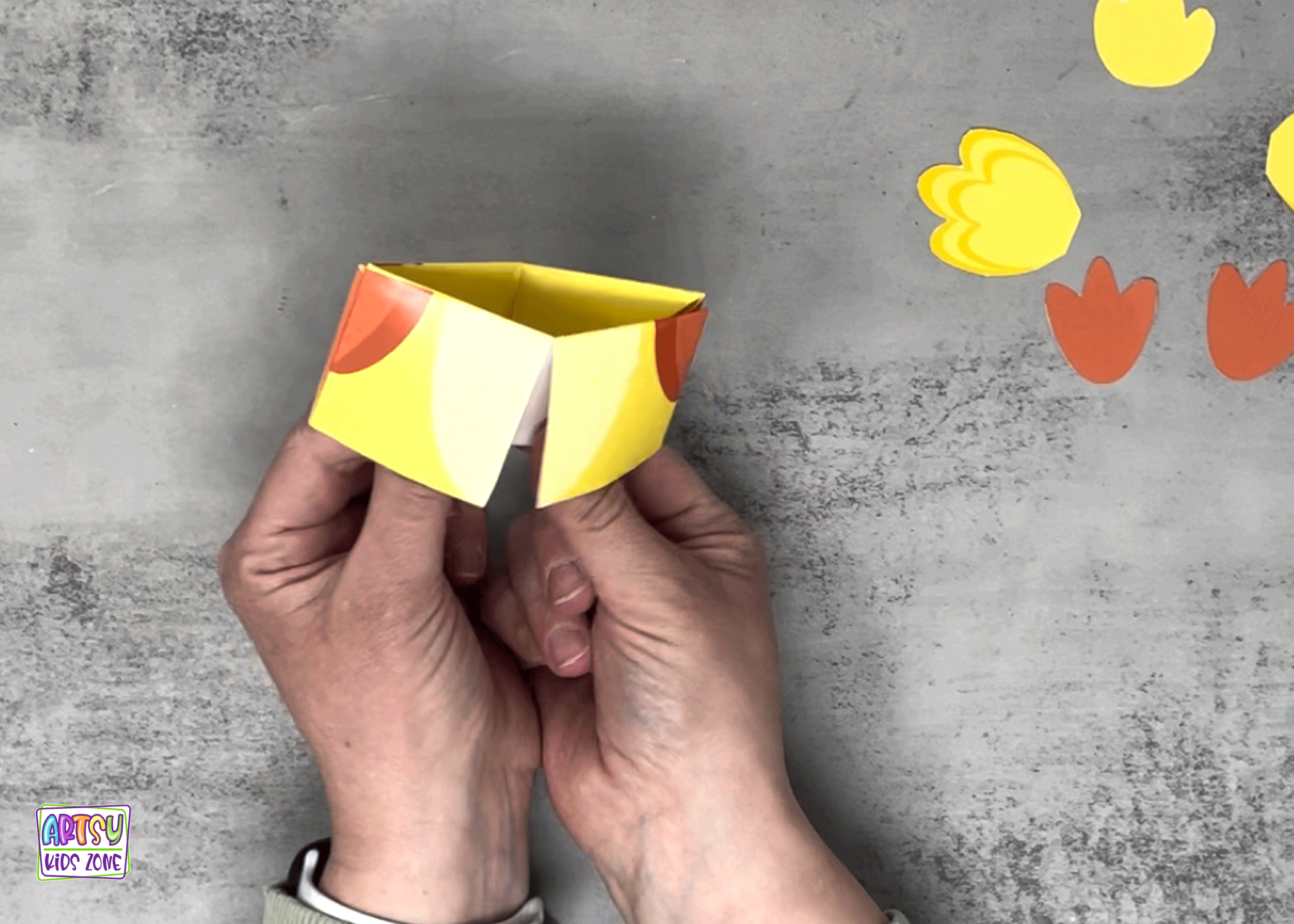 Easter Chick Cootie Catcher Template