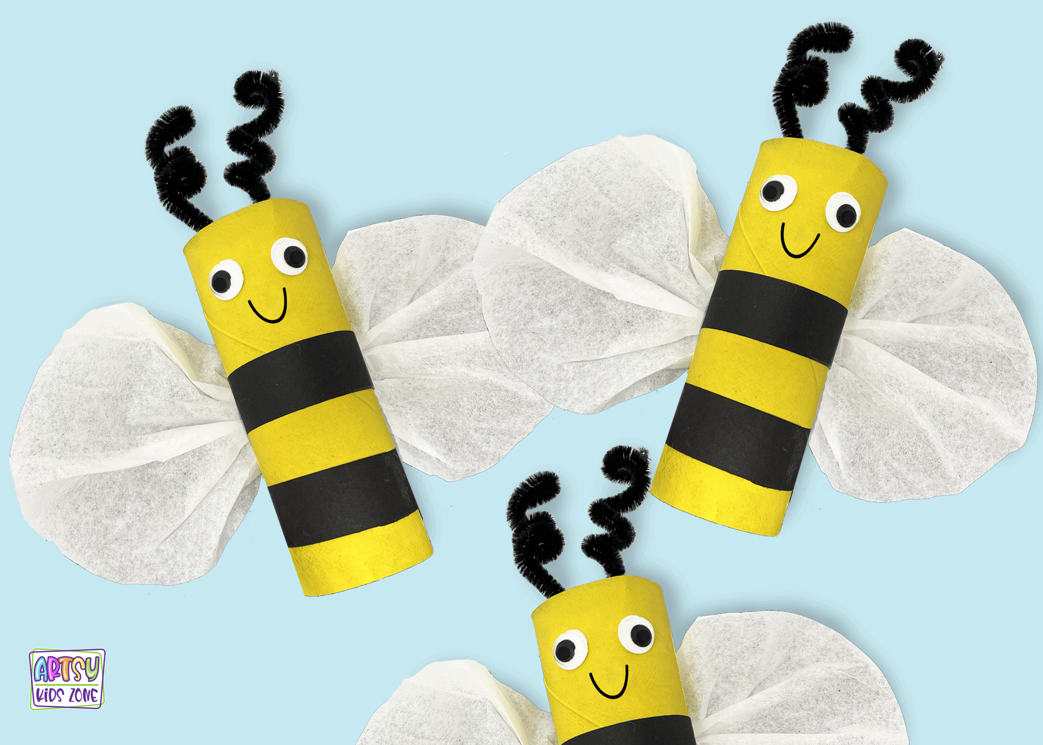 Toilet Paper Roll Bumble Bee Craft
