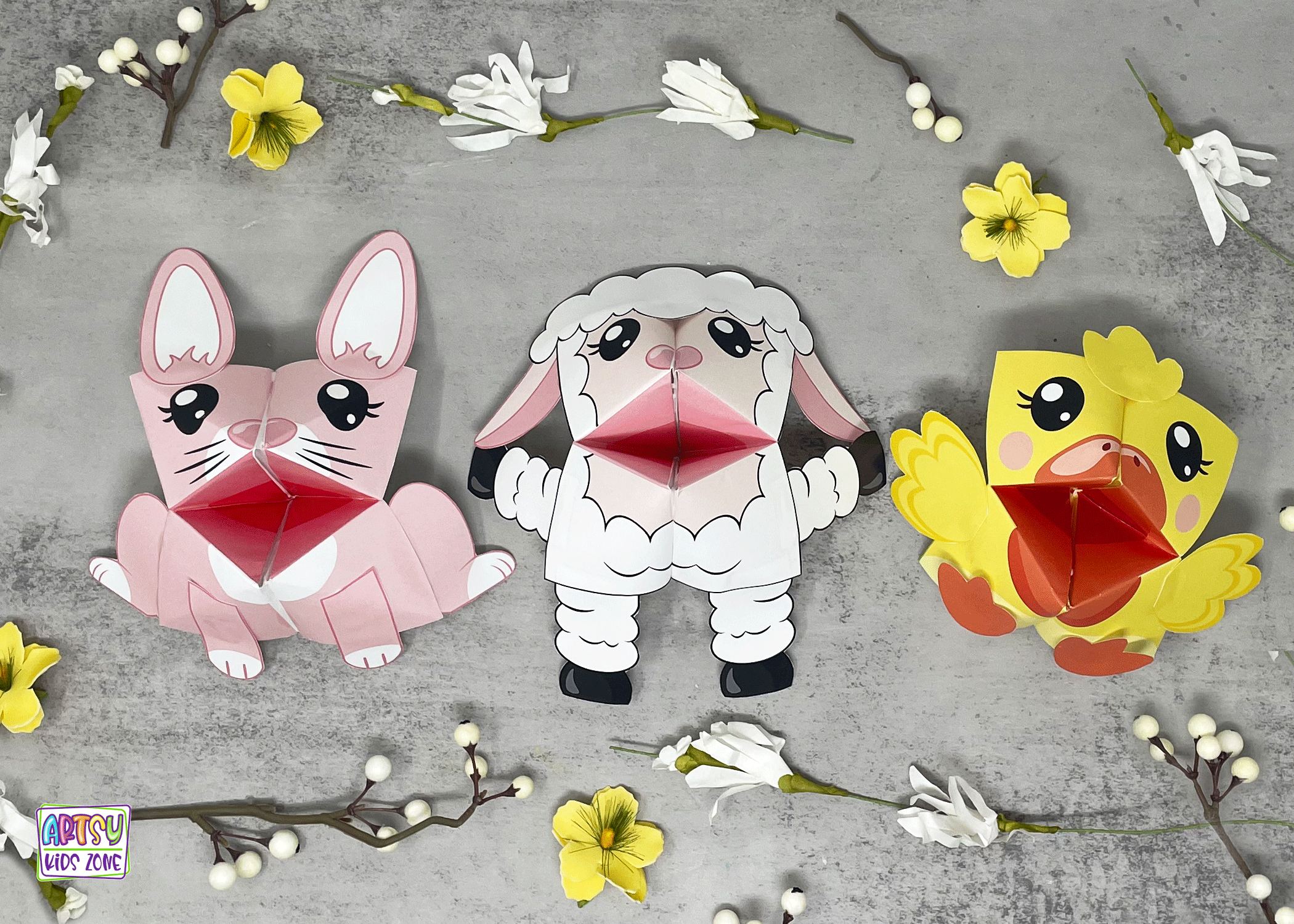 Bunny Cootie Catcher: Origami Bunny