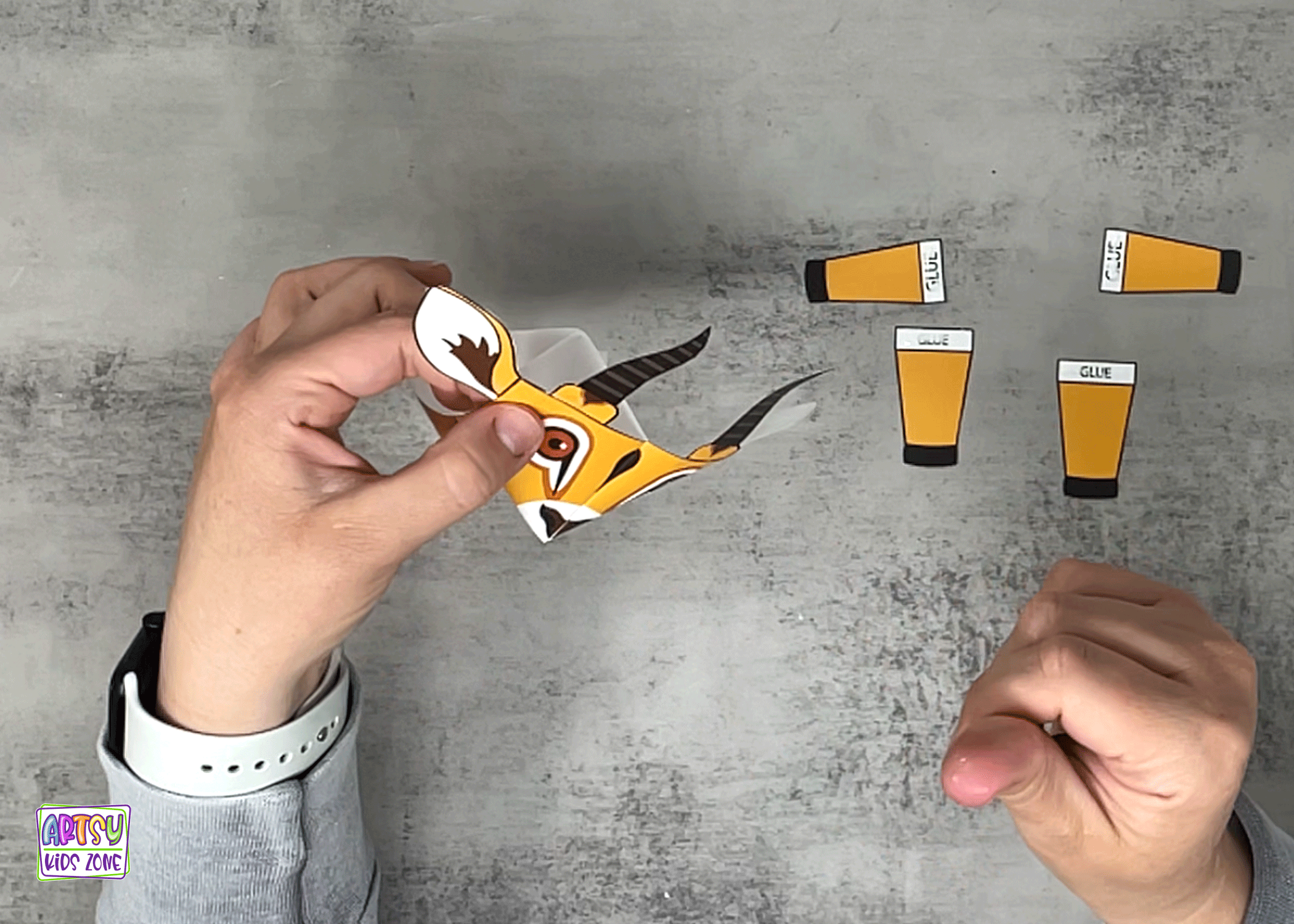 Origami Gazelle Cootie Catcher Template