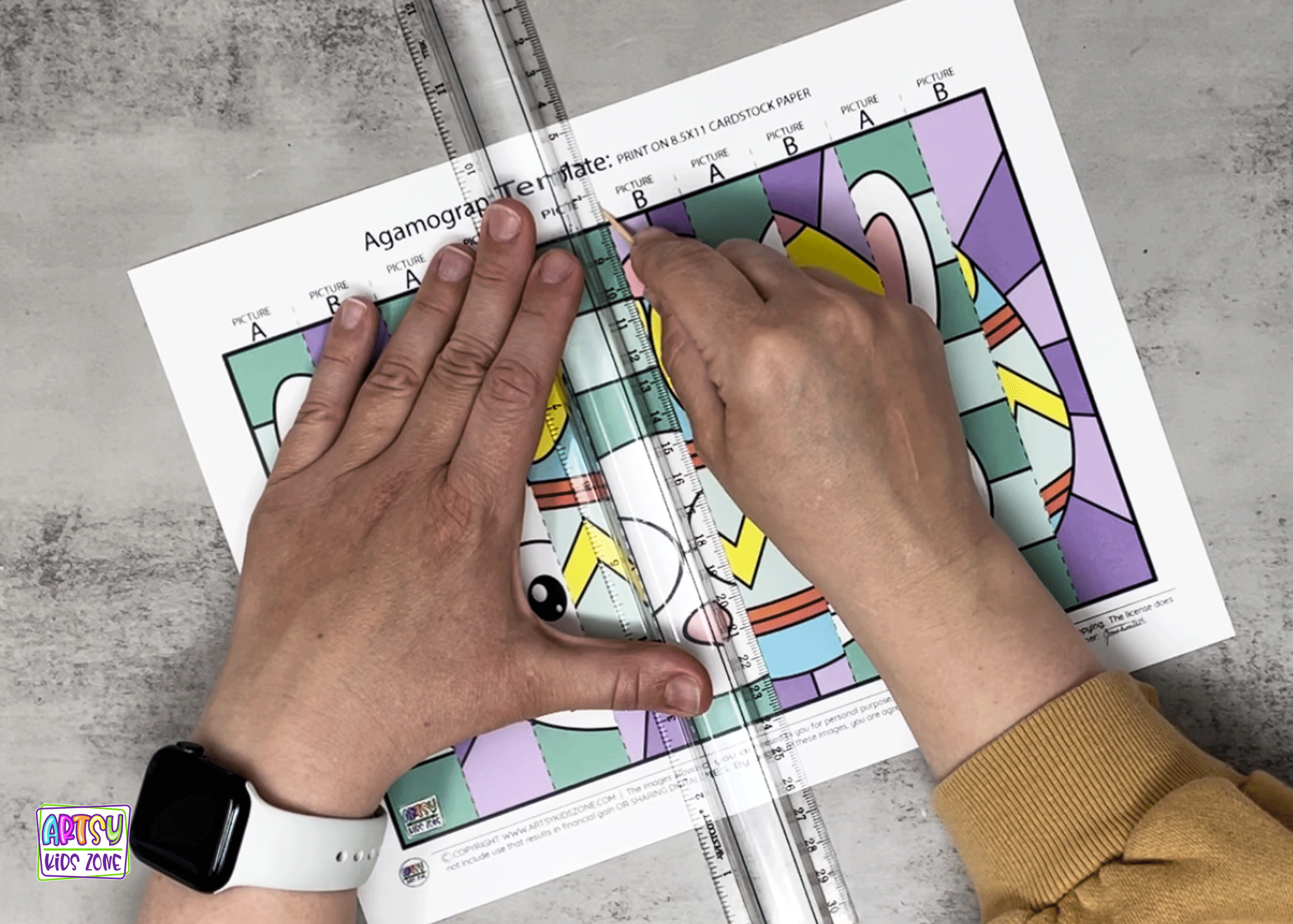 Easter Agamograph Template