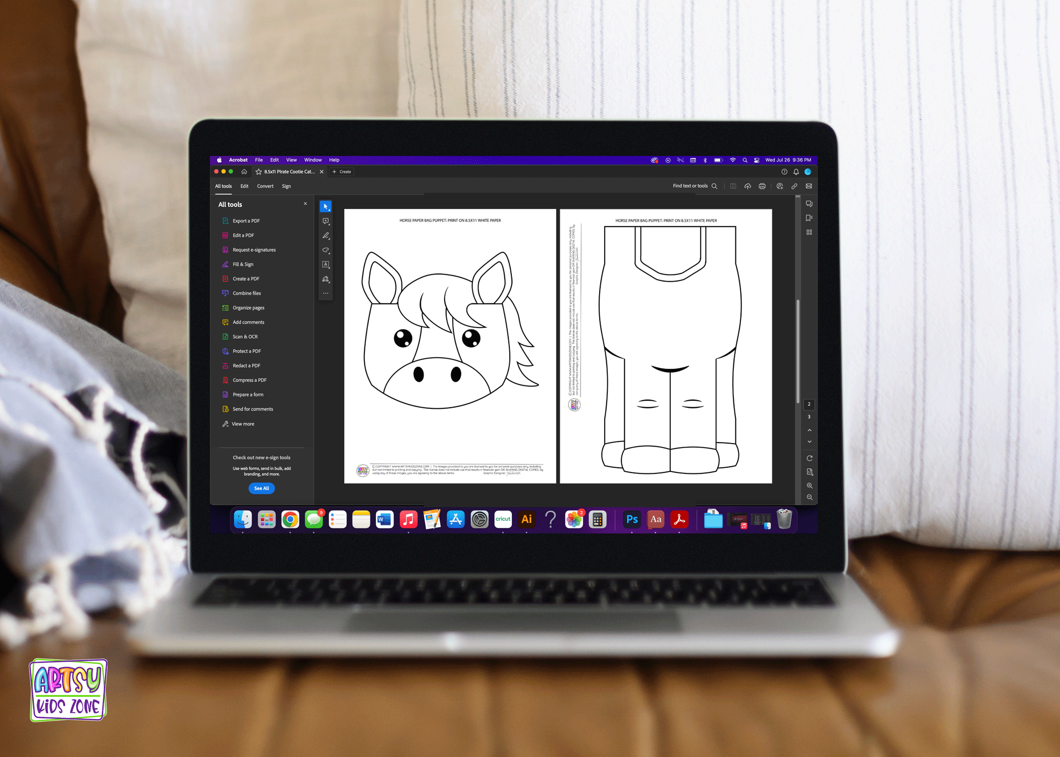 Horse Paper Bag Puppet