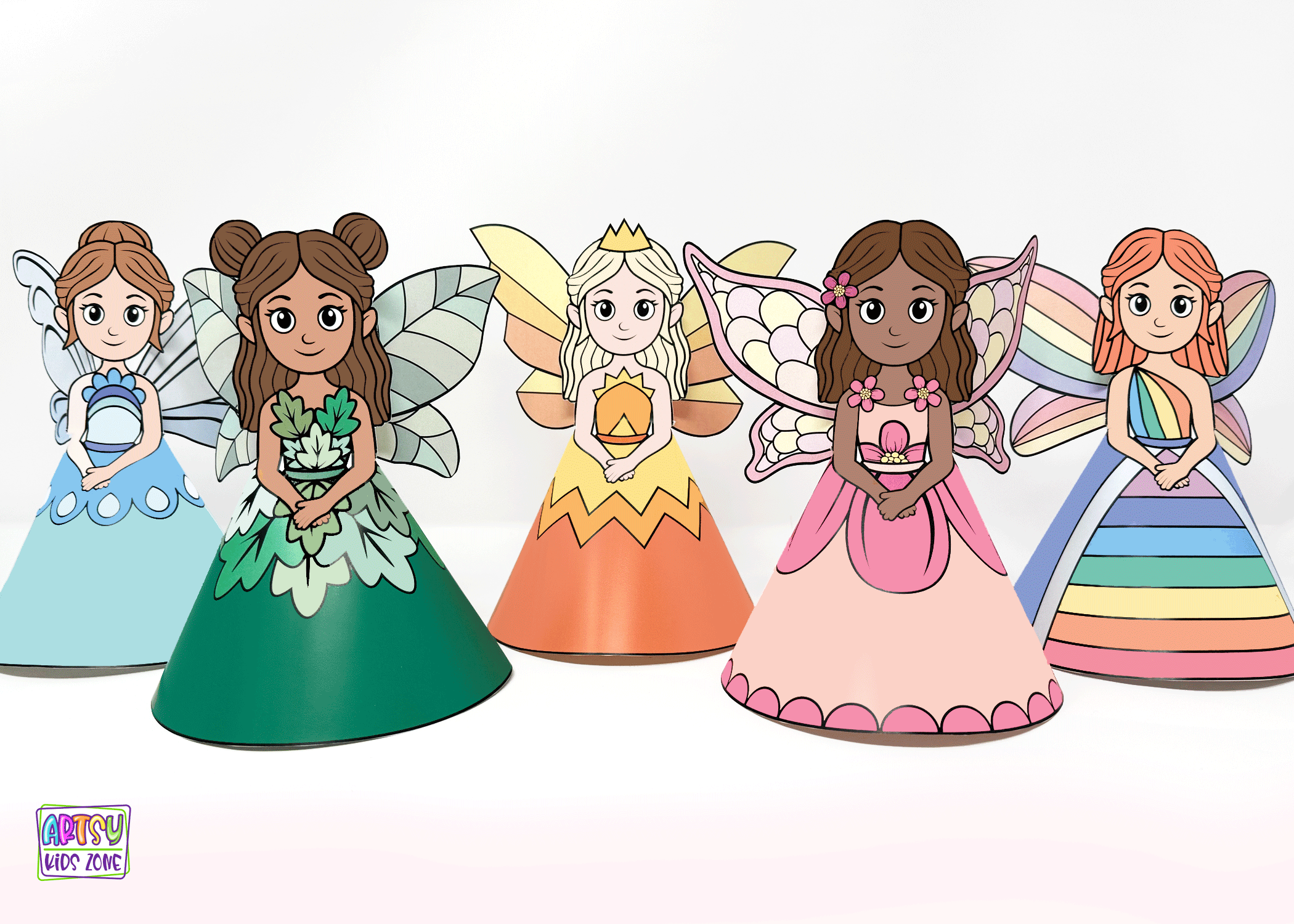Printable 3D Fairy Paper Dolls – Full Color DIY Craft for Kids ...