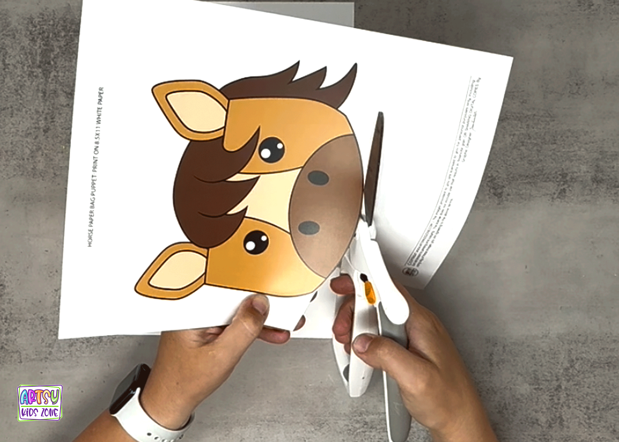 Horse Paper Bag Puppet