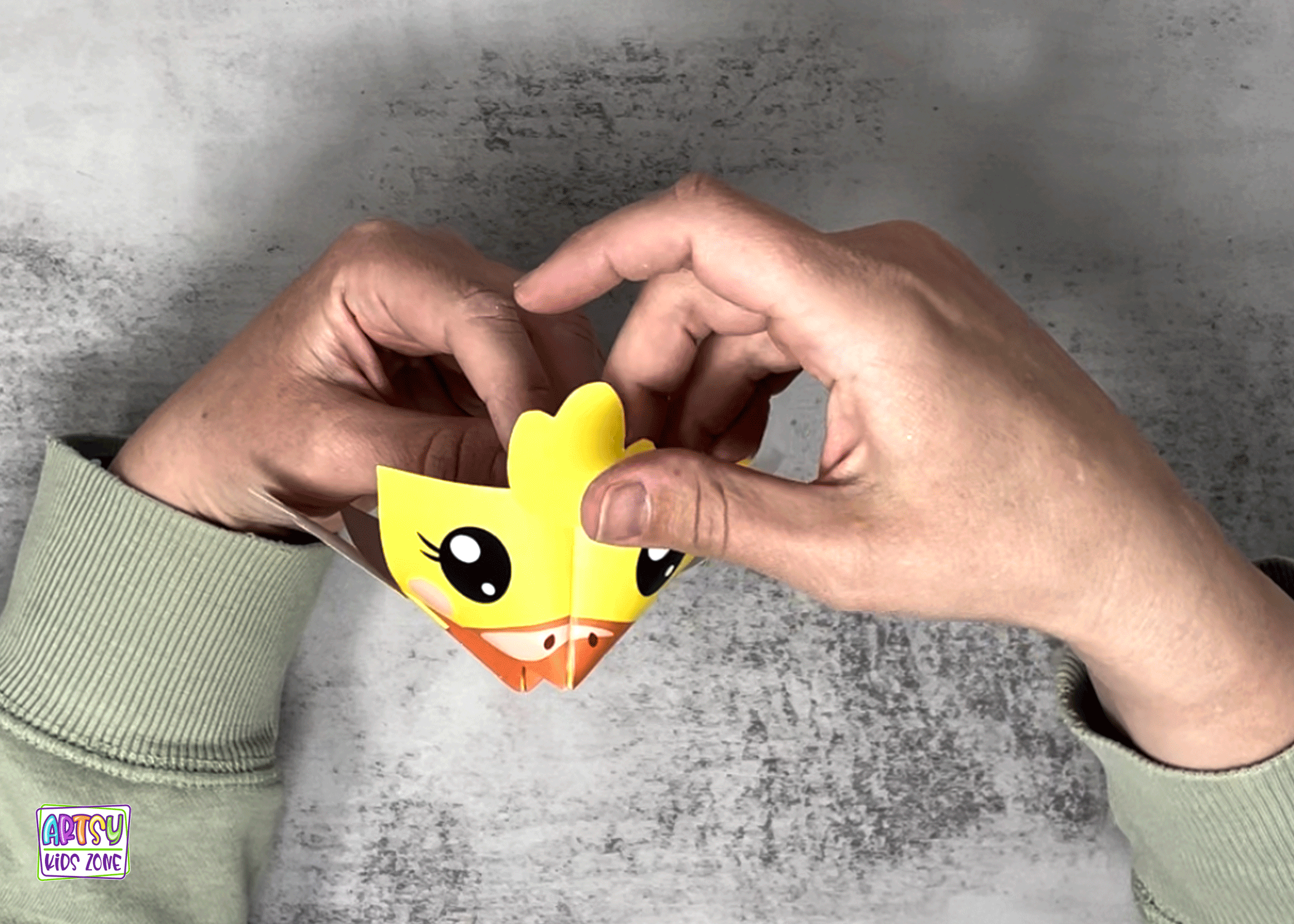 Easter Chick Cootie Catcher Template