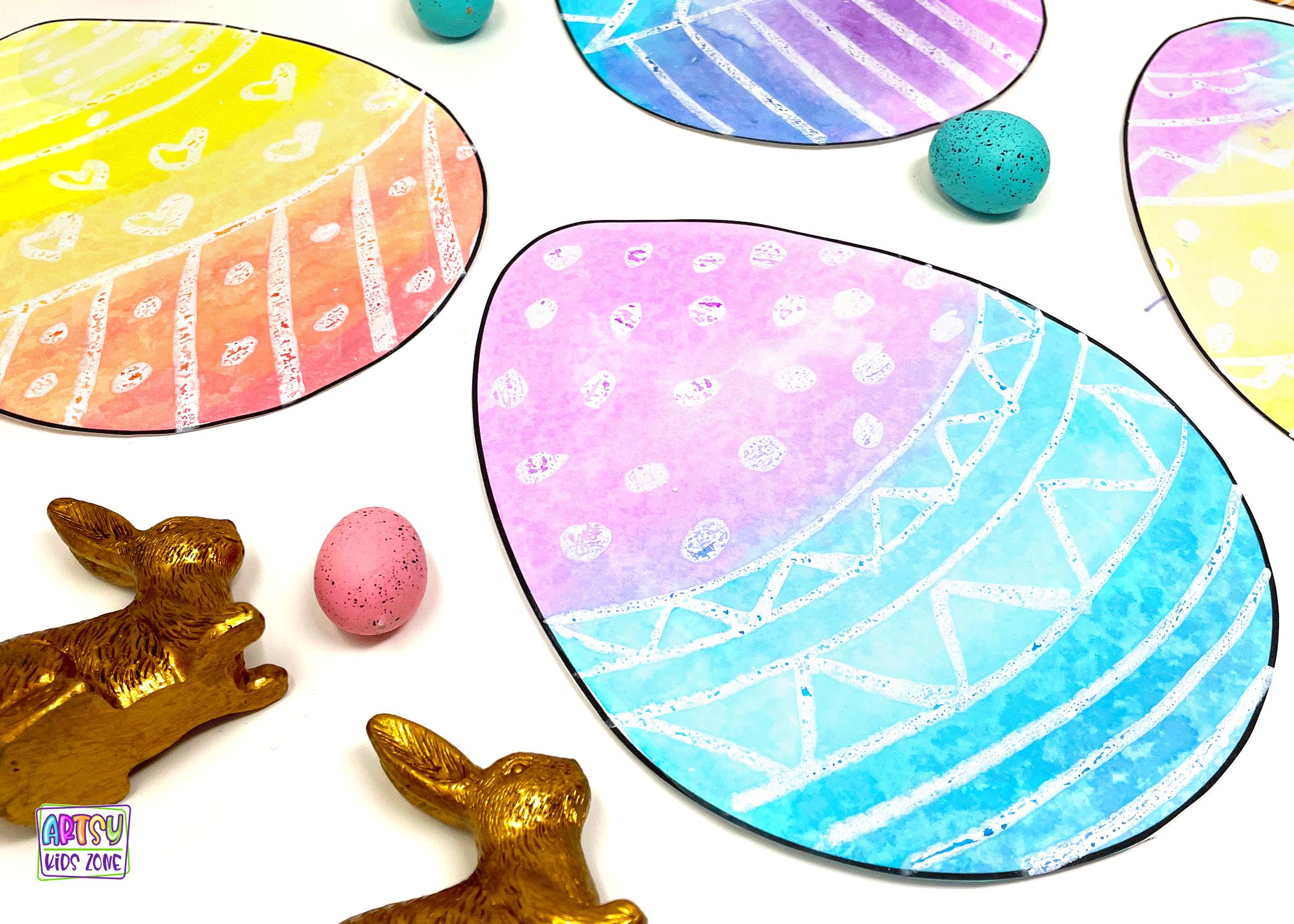Easter Egg Crayon Resist Art Projects For Kids