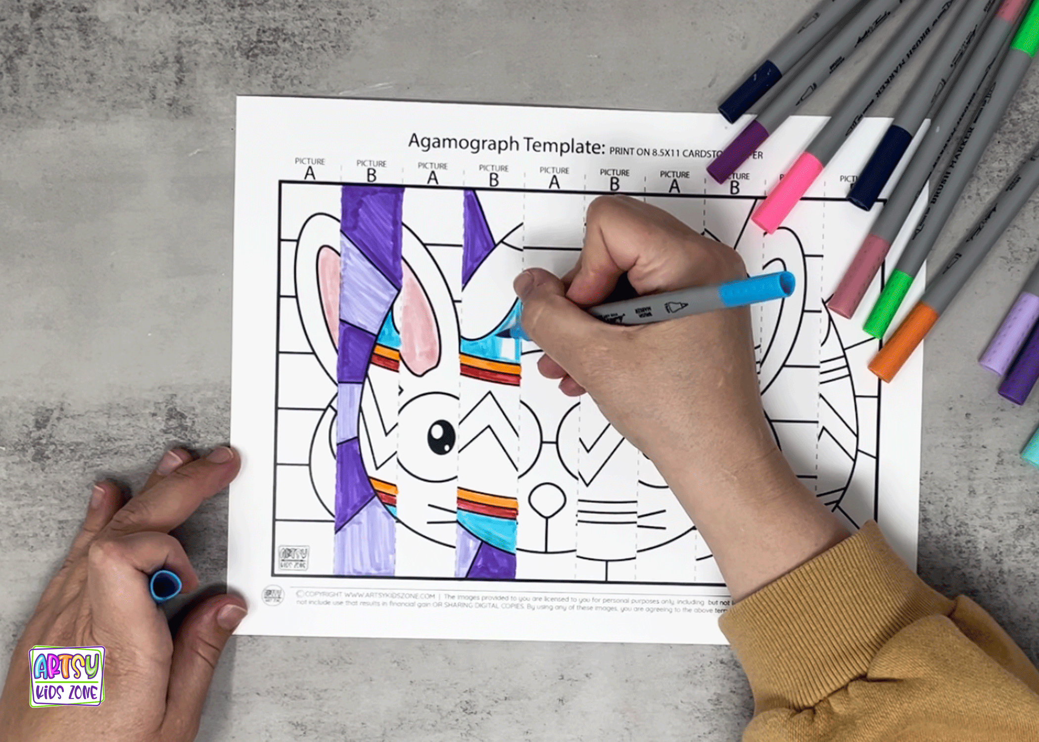 Easter Agamograph Template