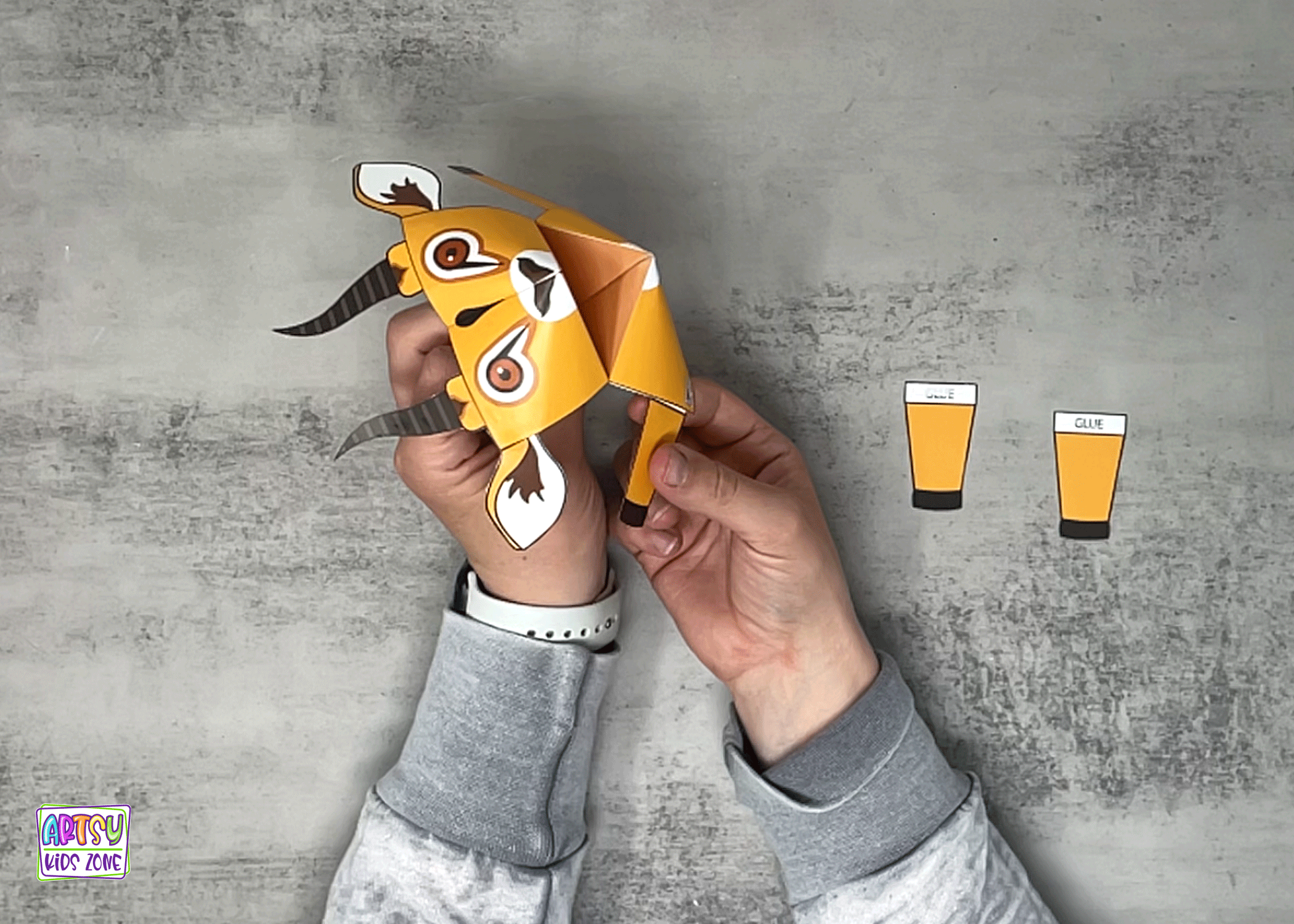 Origami Gazelle Cootie Catcher Template
