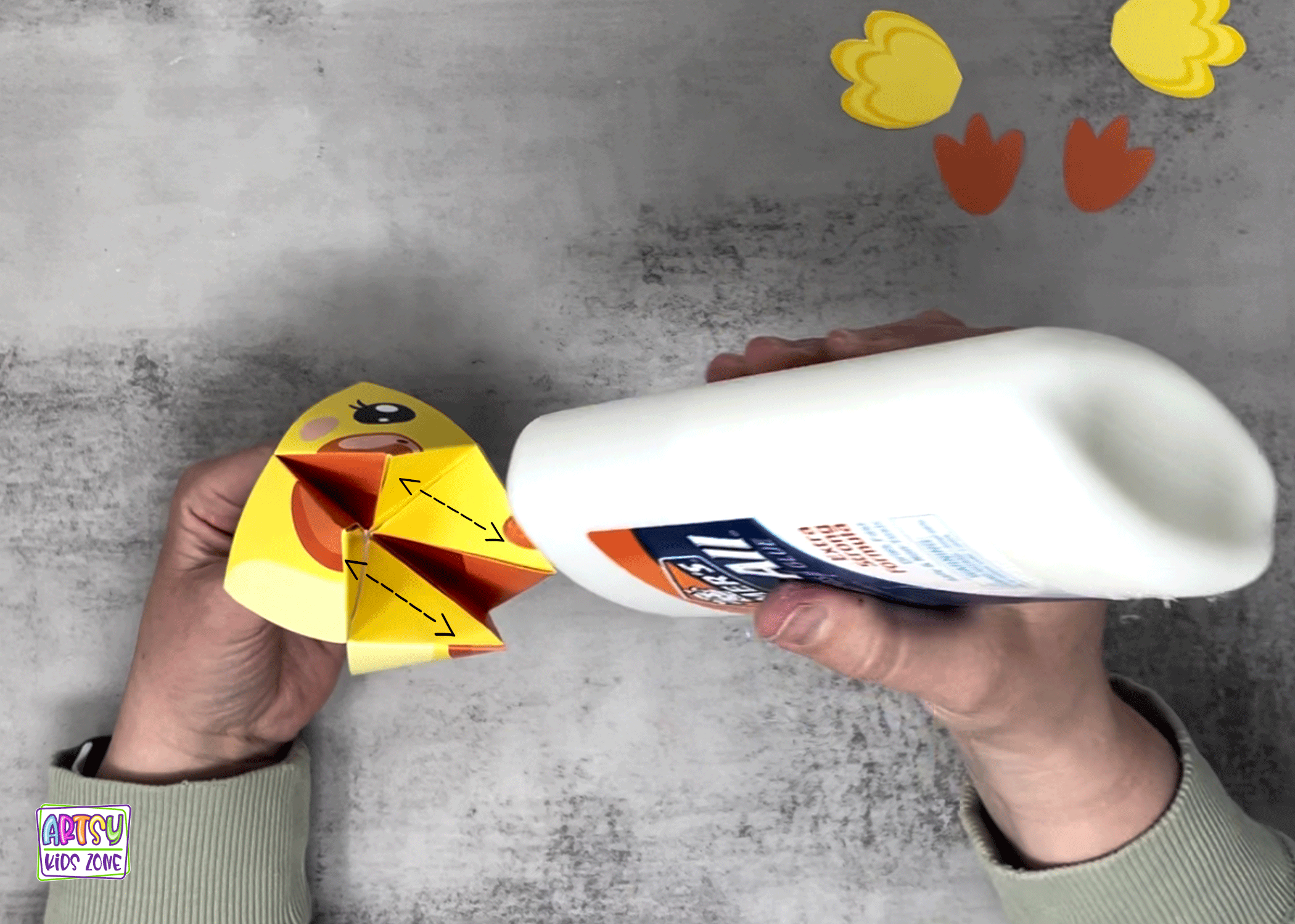 Easter Chick Cootie Catcher Template