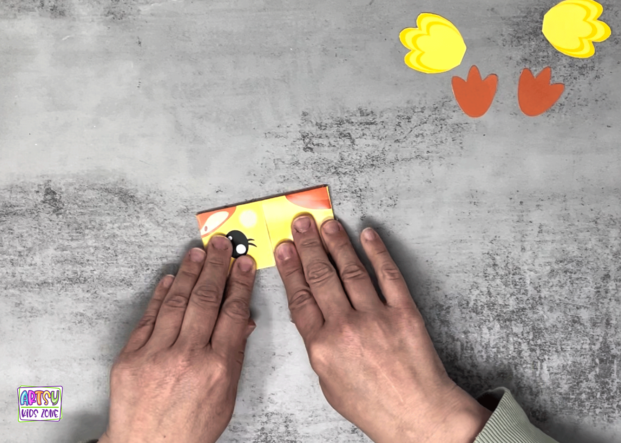 Easter Chick Cootie Catcher Template