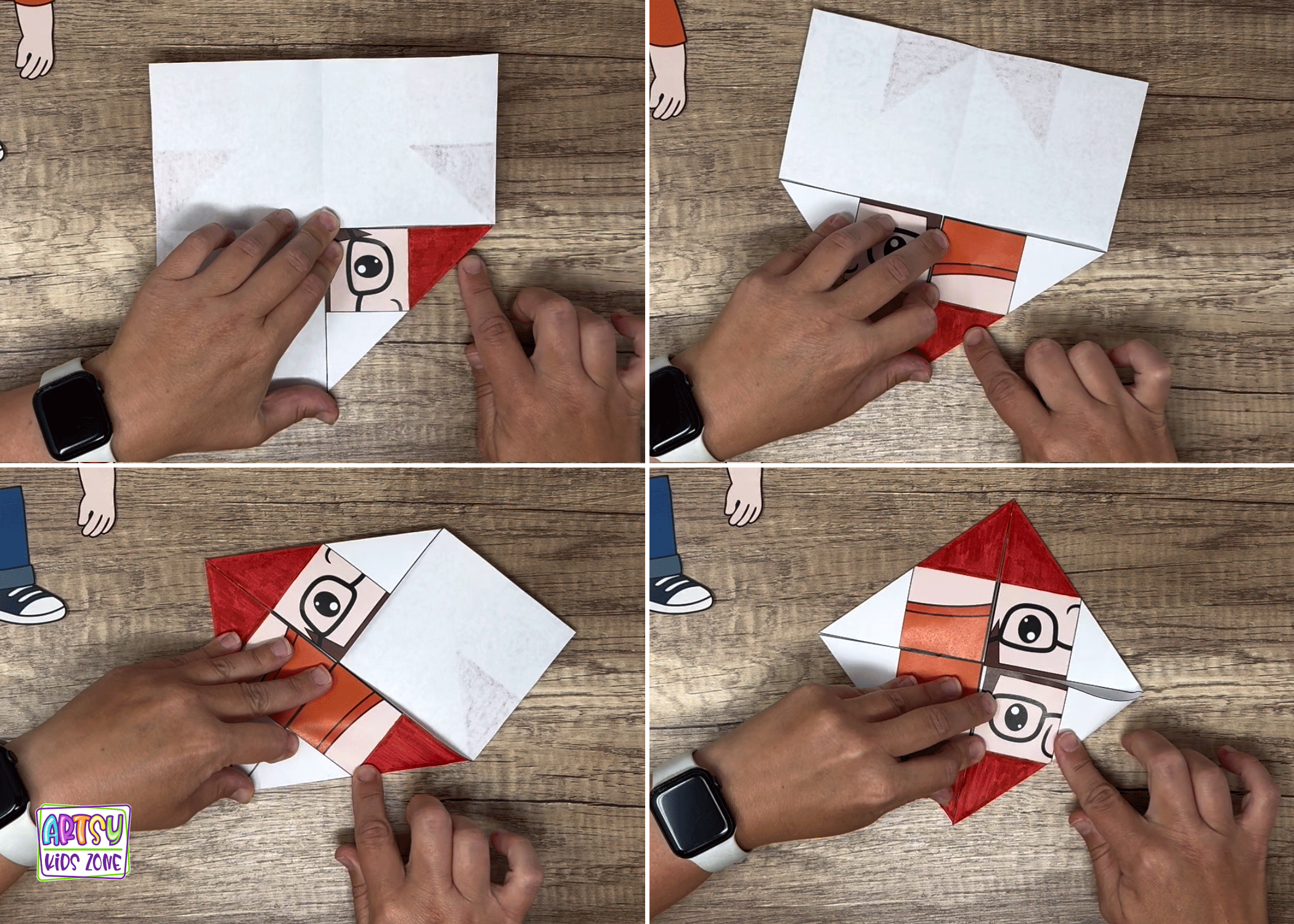Dad Cootie Catcher Template: Father's Day Origami