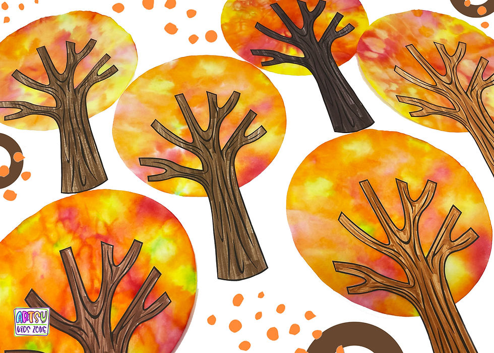 Coffee Filter Fall Tree Craft