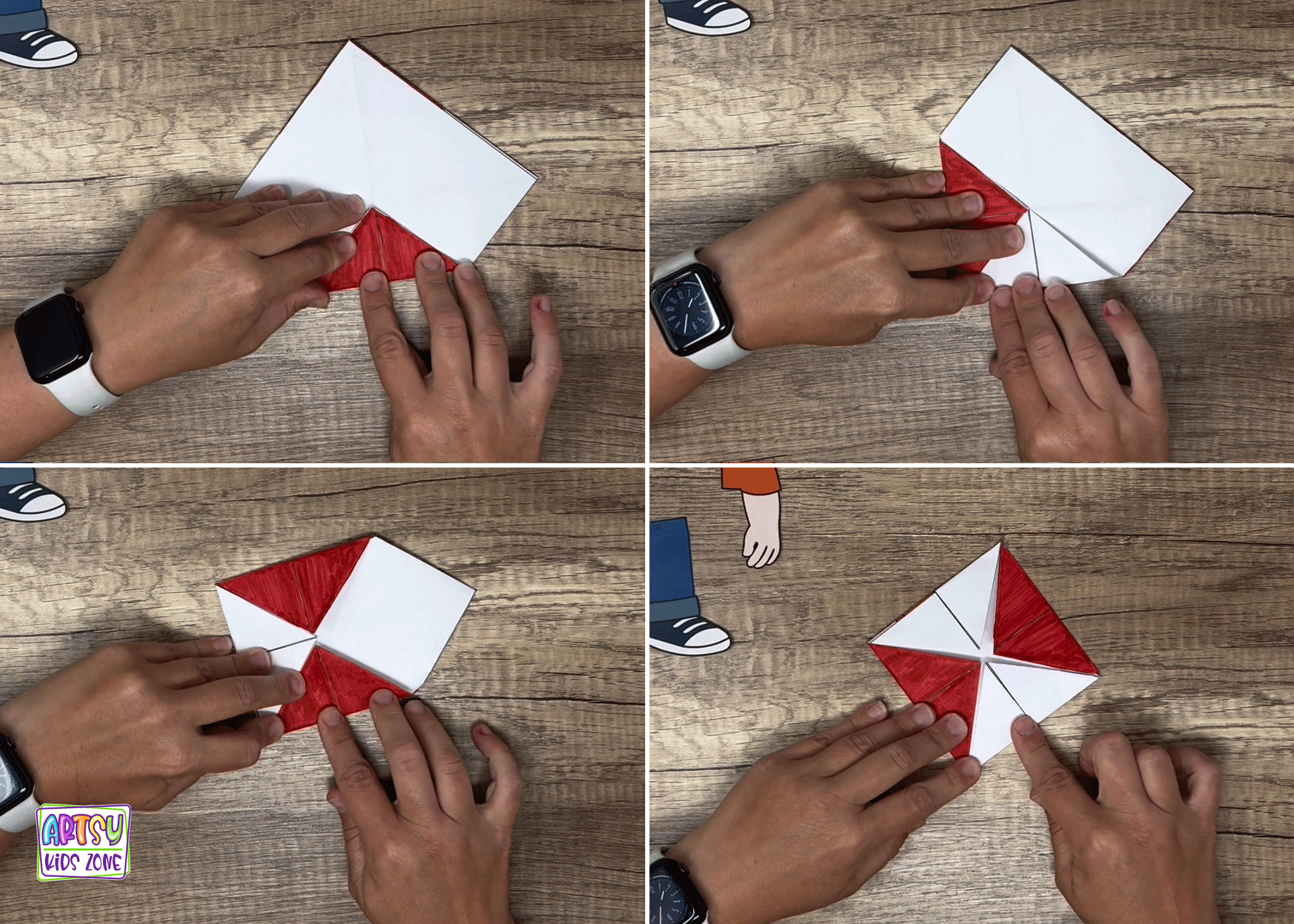 Dad Cootie Catcher Template: Father's Day Origami
