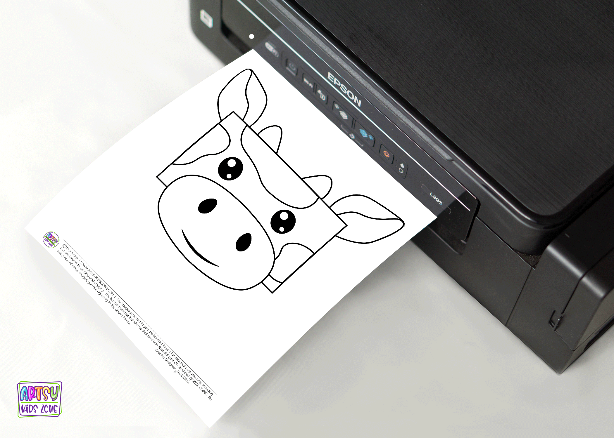 Cow Paper Bag Puppet