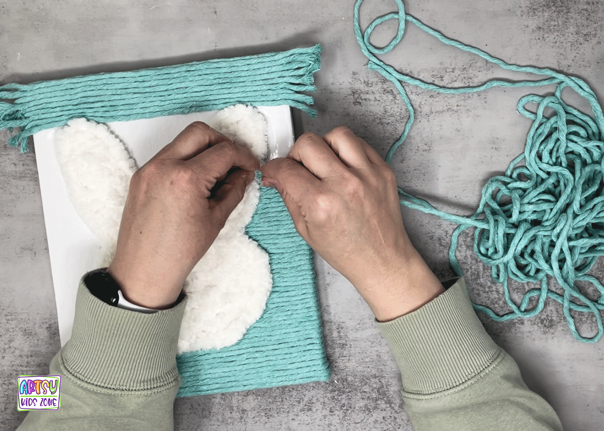 Bunny Yarn Crafts For Kids