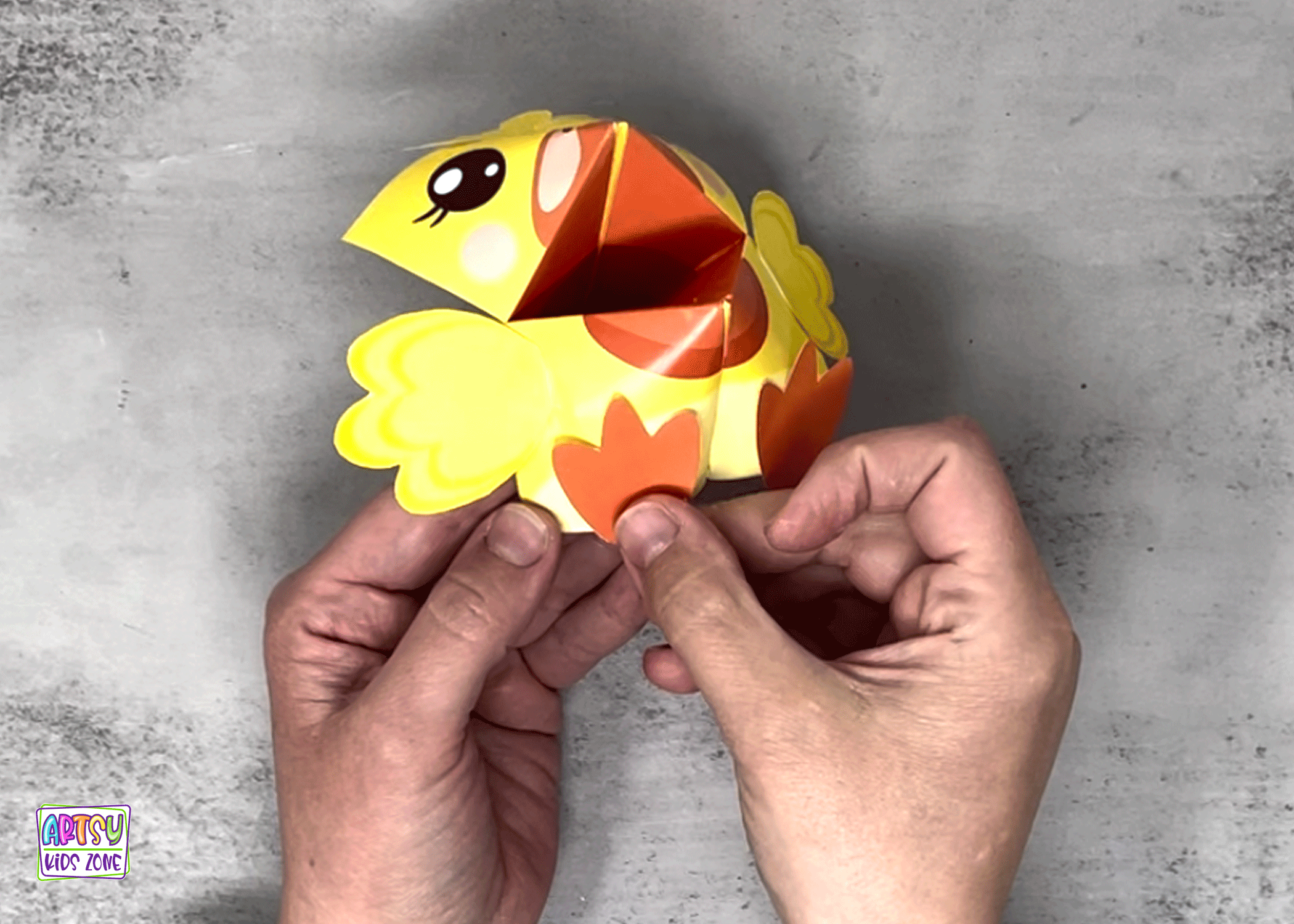 Easter Chick Cootie Catcher Template