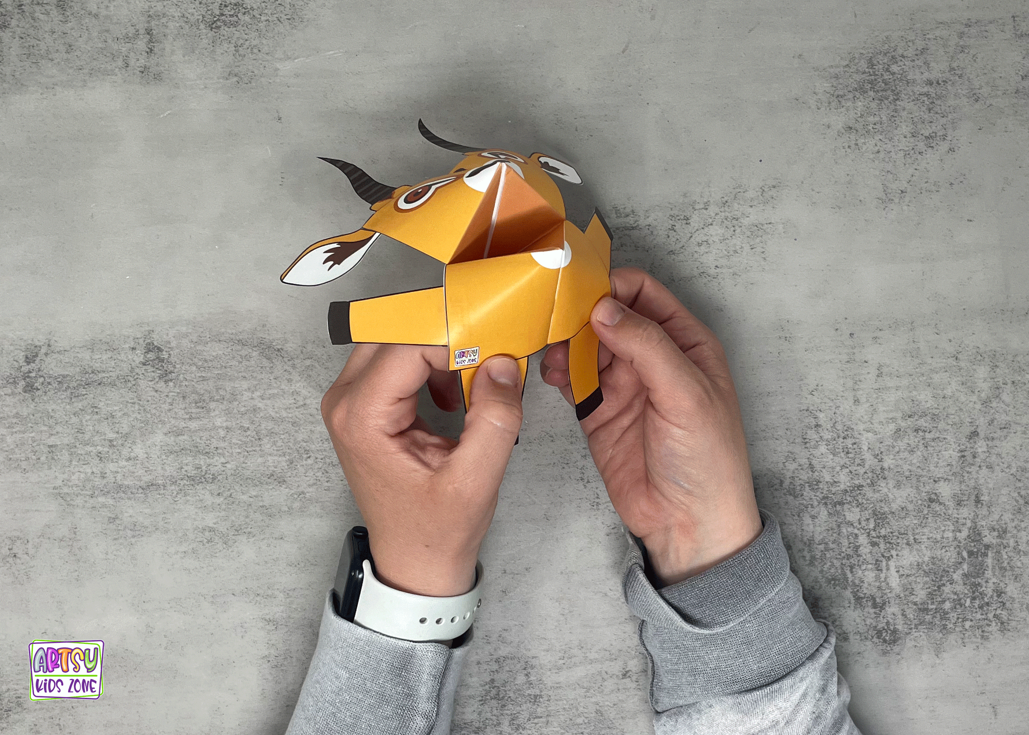 Origami Gazelle Cootie Catcher Template