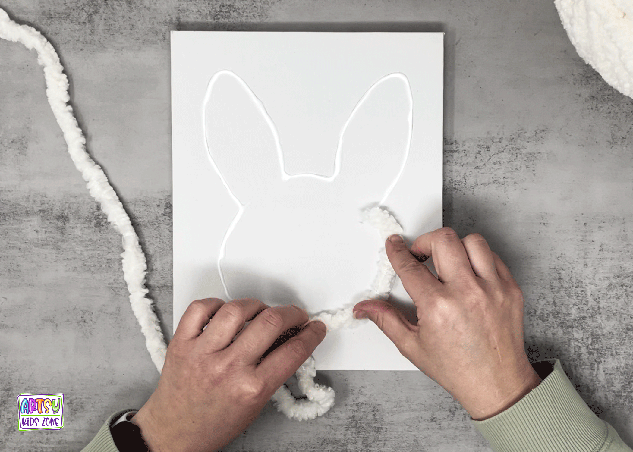 Bunny Yarn Crafts For Kids