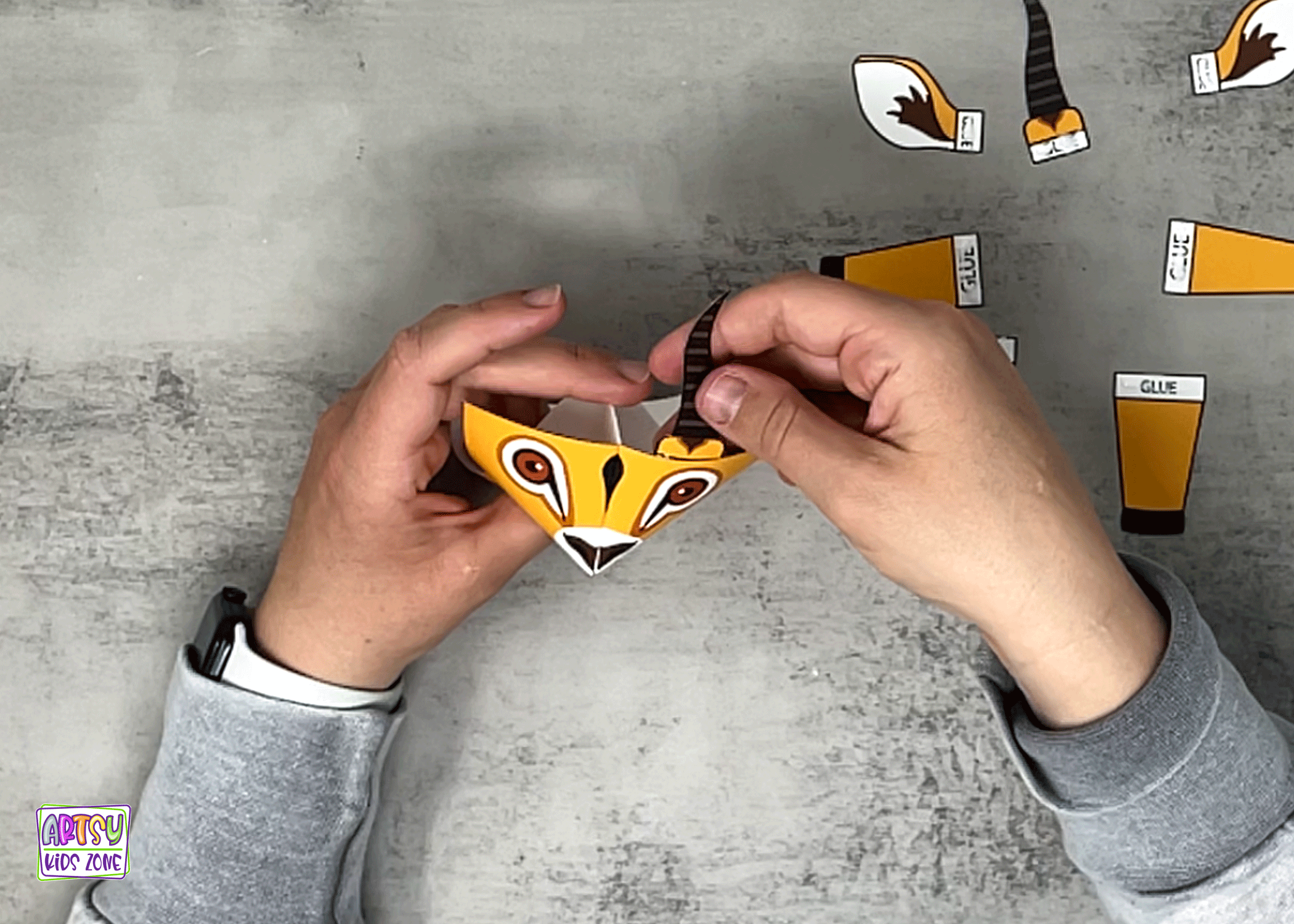 Origami Gazelle Cootie Catcher Template