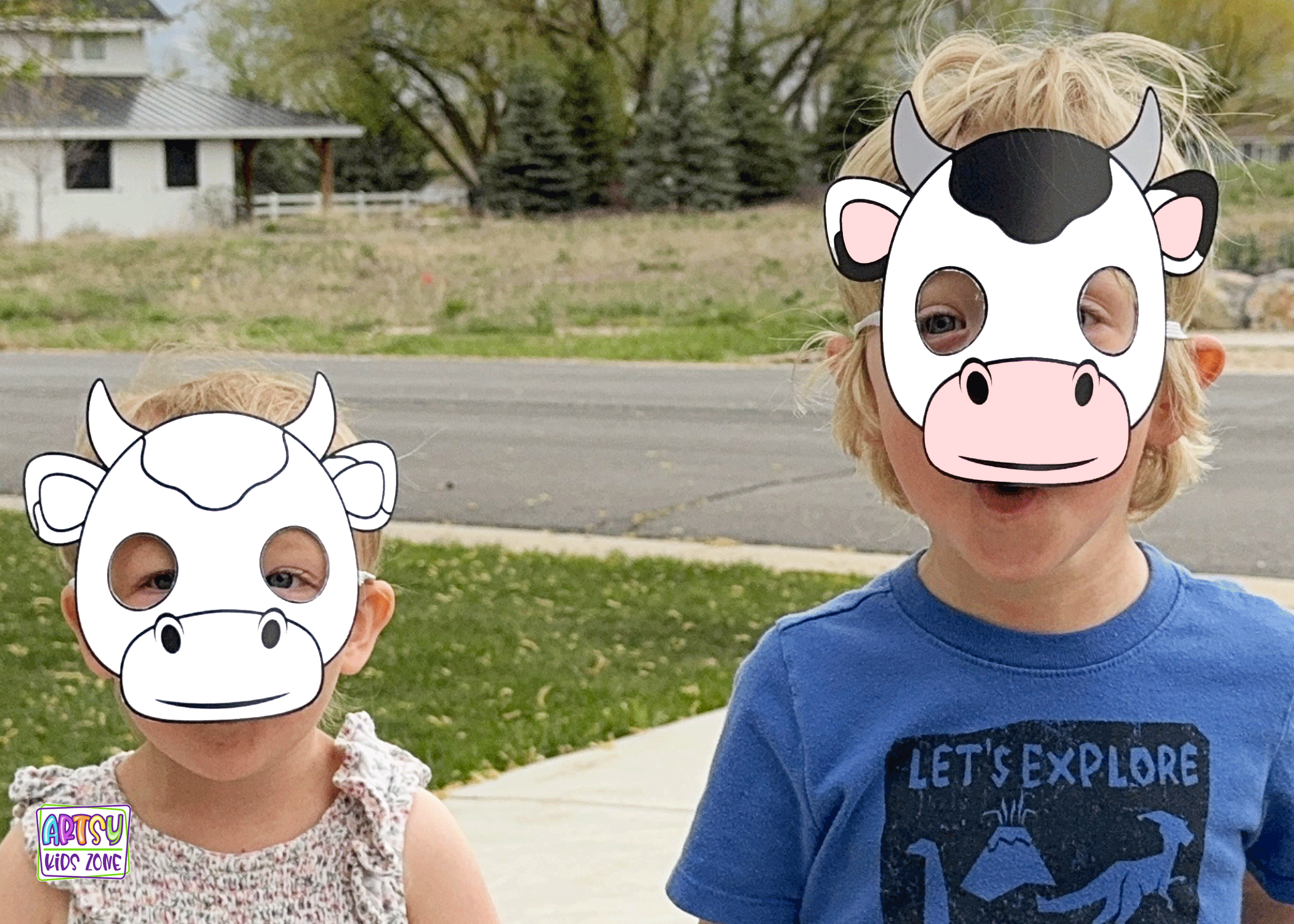 Printable Cow Mask Template