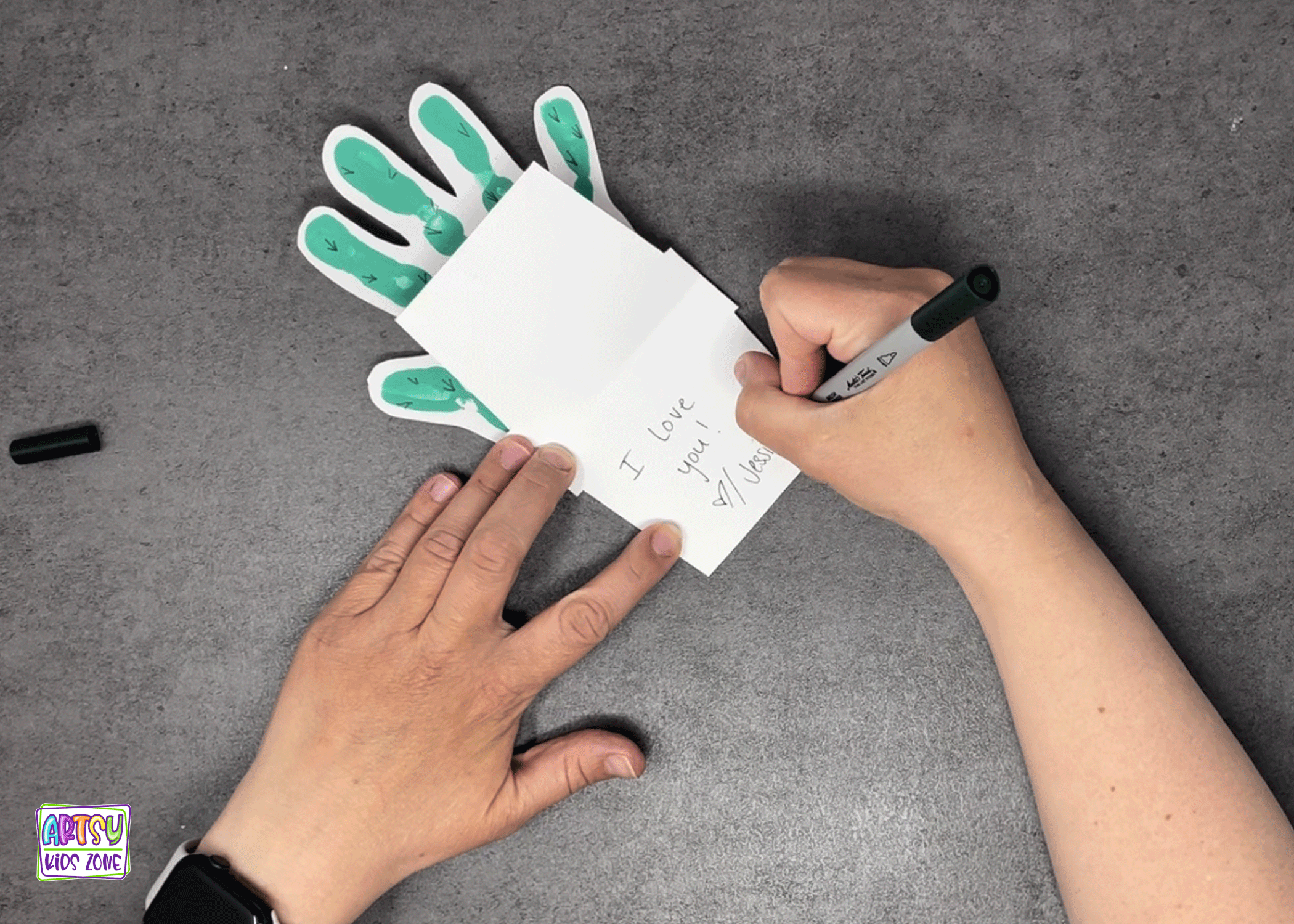 Cactus Mother's Day Handprint Craft For Kids