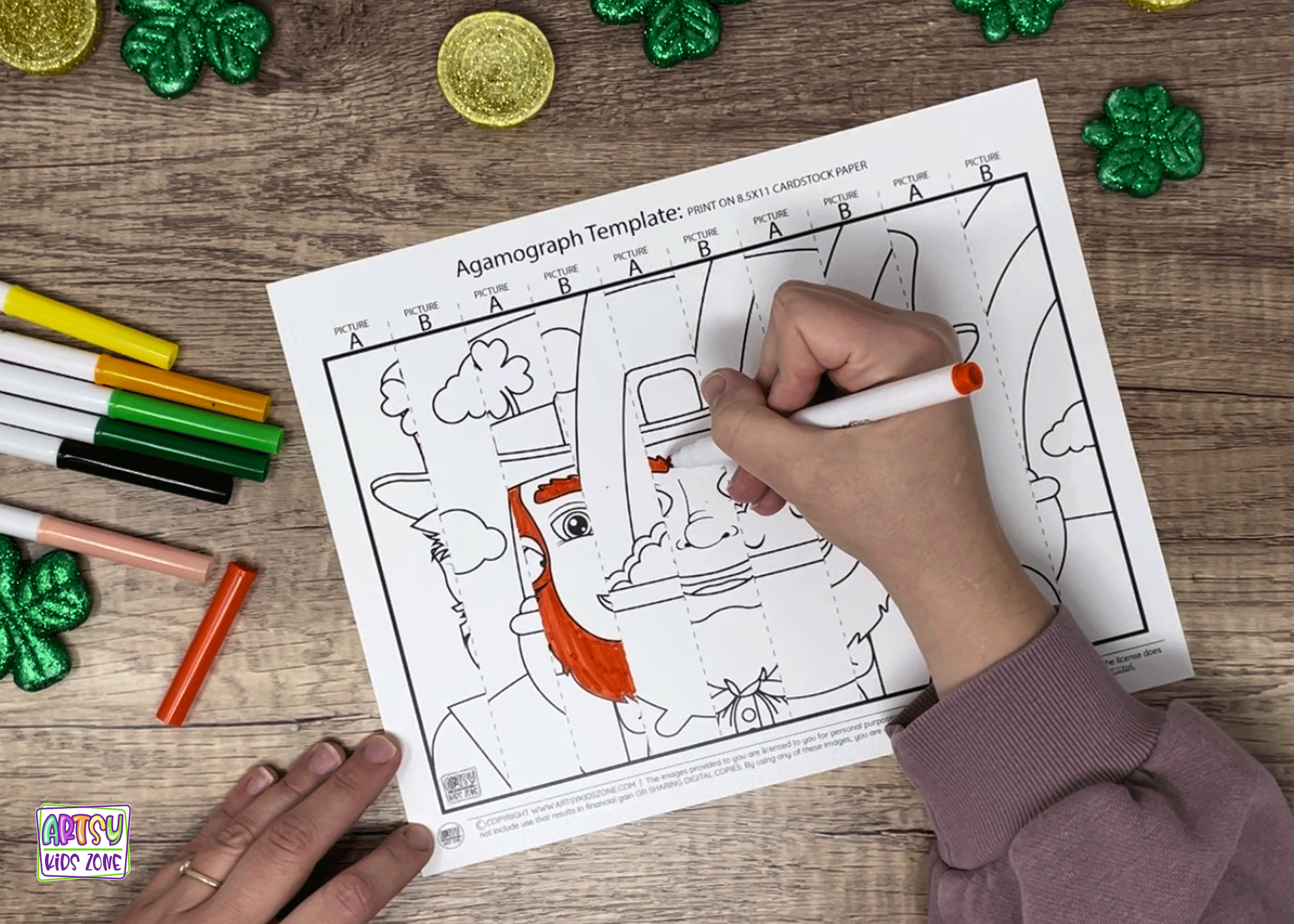 St. Patrick's Day Agamograph Template