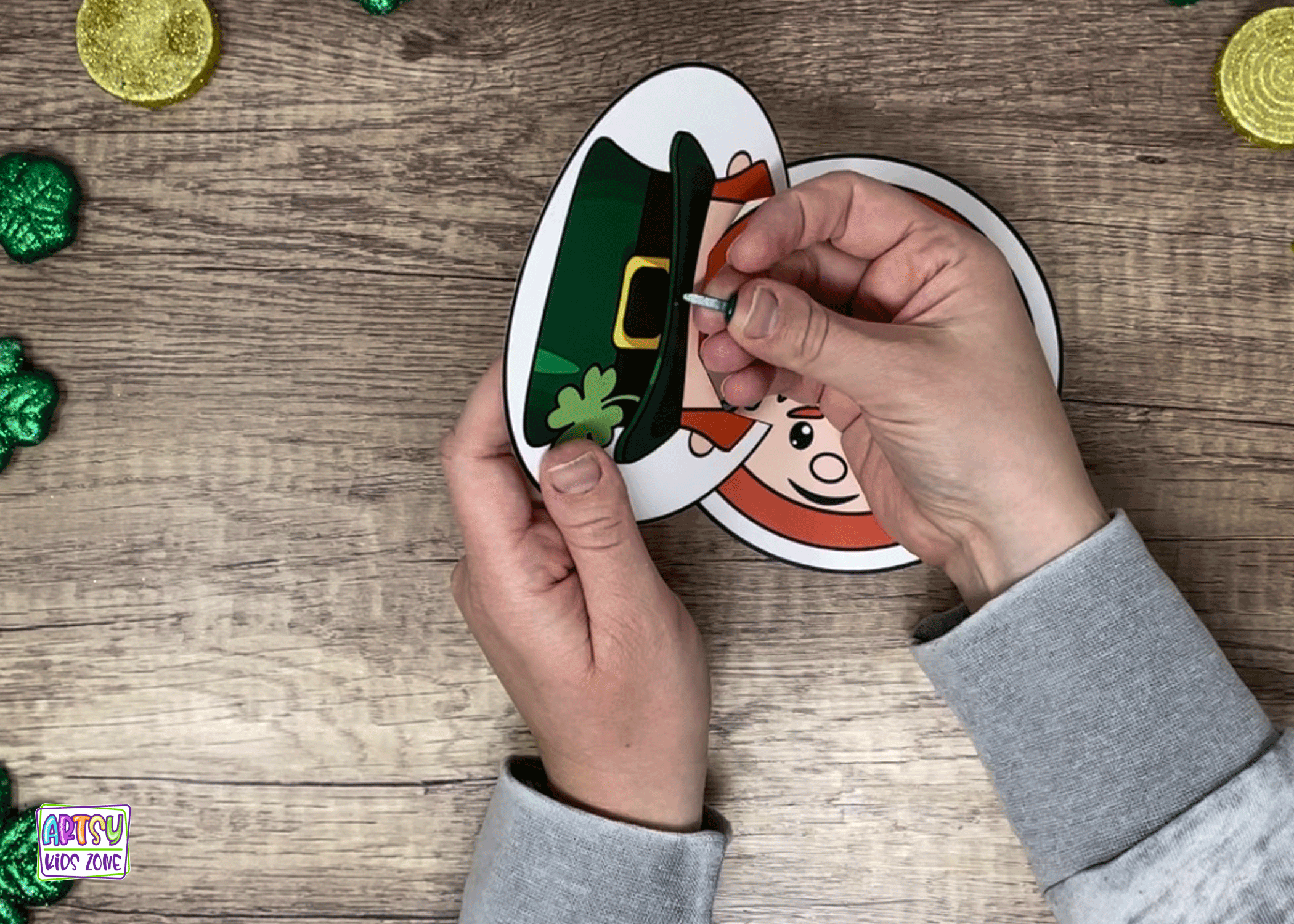 Leprechaun Emotions Spinner: St Patrick's Day Craft For Kids