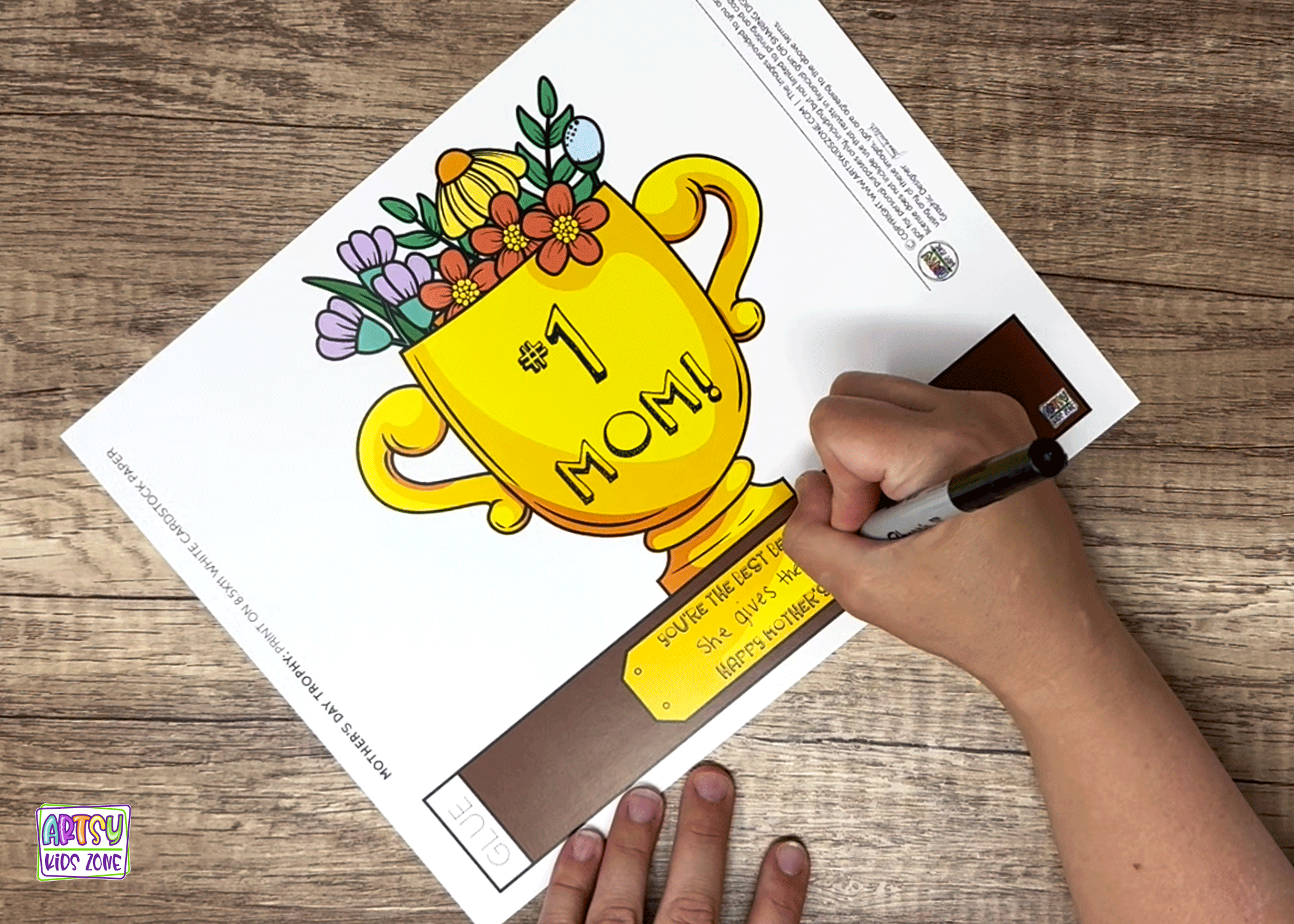 Mother's Day Trophy Printable